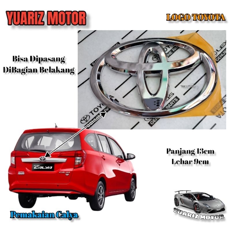 Jual Logo Emblem Toyota Calya Bagasi Belakang Original/Emblem Logo ...