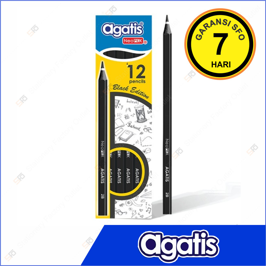 Jual Pensil Agatis Neopex Black Edition 2B isi 12 - SFO Semarang ...