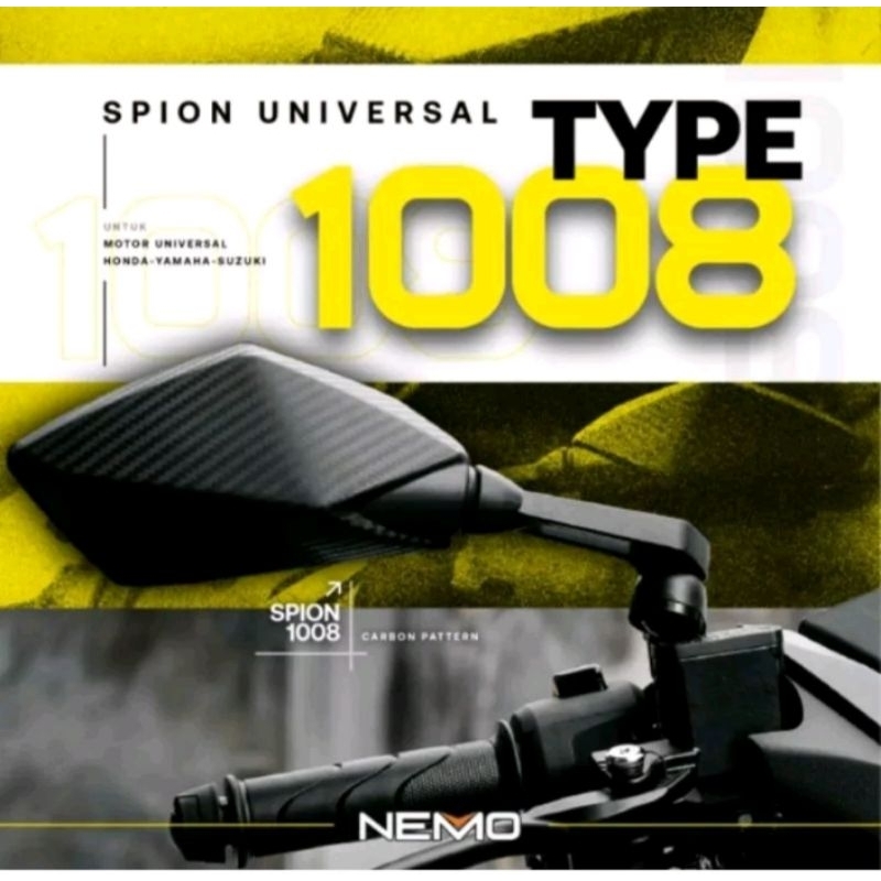 Jual SPION NEMO 1007 1008 MODEL DUCATI DAUN MOTOR UNIVERSAL | Shopee ...