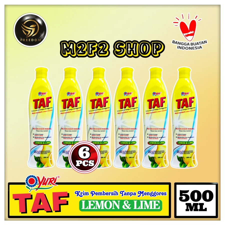 Jual Yuri TAF Krim Pembersih Serbaguna Lemon & Lime - 500 ml (Kemasan 6 ...