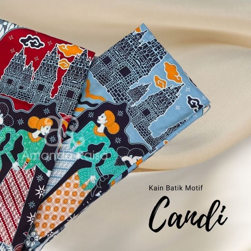 Jual Kain Batik Meteran Potongan Motif Candi | Shopee Indonesia
