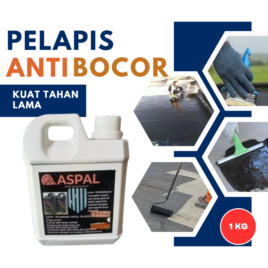 Jual Aspal Cair 1 kg Cat Pelapis Anti Rembes Penambal Anti Bocor ...