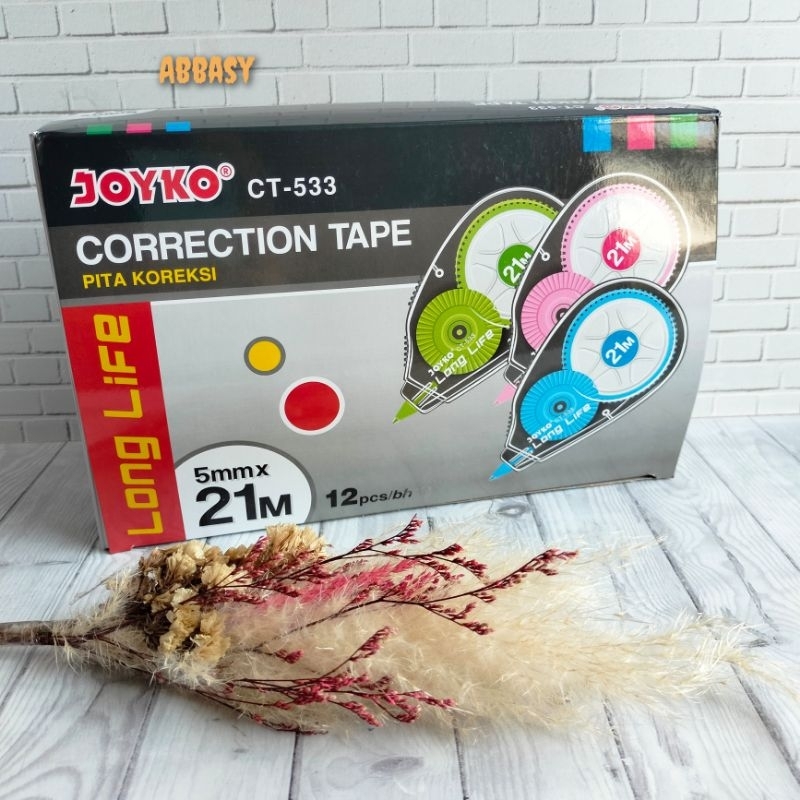 Jual CORRECTION TAPE JOYKO CT-533 / 21 METER LONG LIVE / TIPEX ROLL ( 1 ...