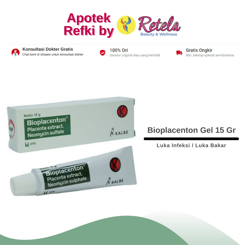 Jual Bioplacenton Gel 15 Gr / Luka Infeksi / Luka Bakar | Shopee Indonesia