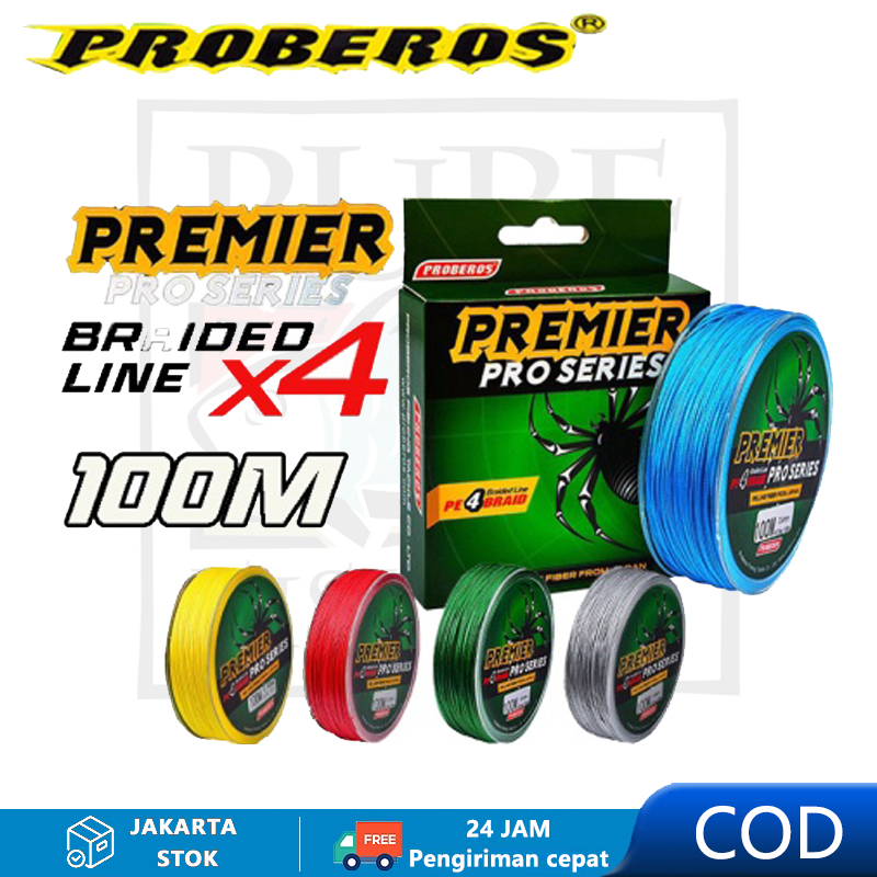 Jual stok siap PROBEROS 100M PE Braided Fishing Line 4 Stands 6LB-100LB ...