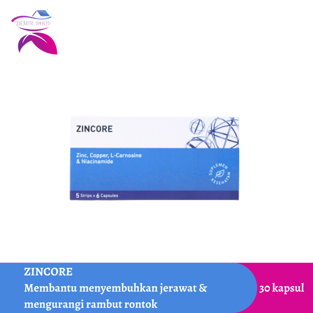 Jual ERHA Zincore 30 Kapsul / Membantu Mengurangi Jerawat & Rambut ...