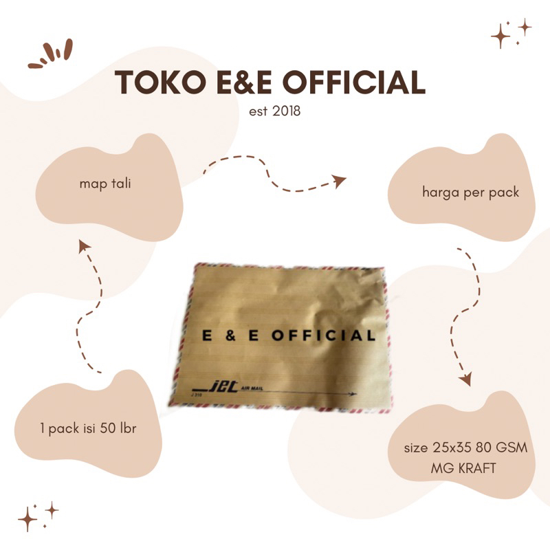 Jual MAP TALI /MAP TALI COKLAT /AMPLOP TALI AIRMAIL / MAP TALI MG KRAFT ...