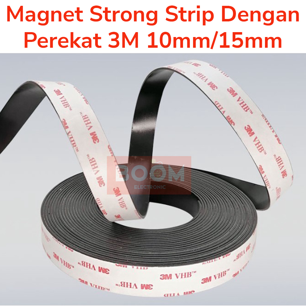 Jual Magnet Strong Strip Dengan Perekat 3M 10mm/15mm (Per Meter ...