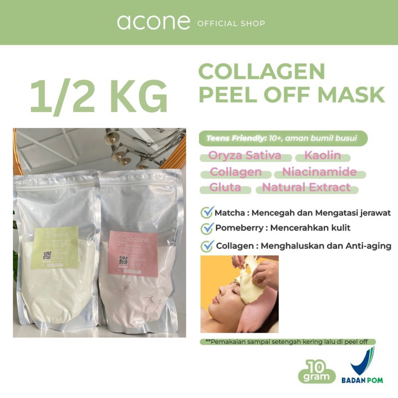 Jual ACONE - Collagen Peel Off Mask Kemasan 1/2 KG | Shopee Indonesia