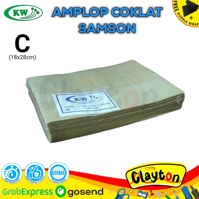 Jual Amplop Coklat Samson C Ukuran 18x28cm / Amplop Dokumen / Lamaran ...