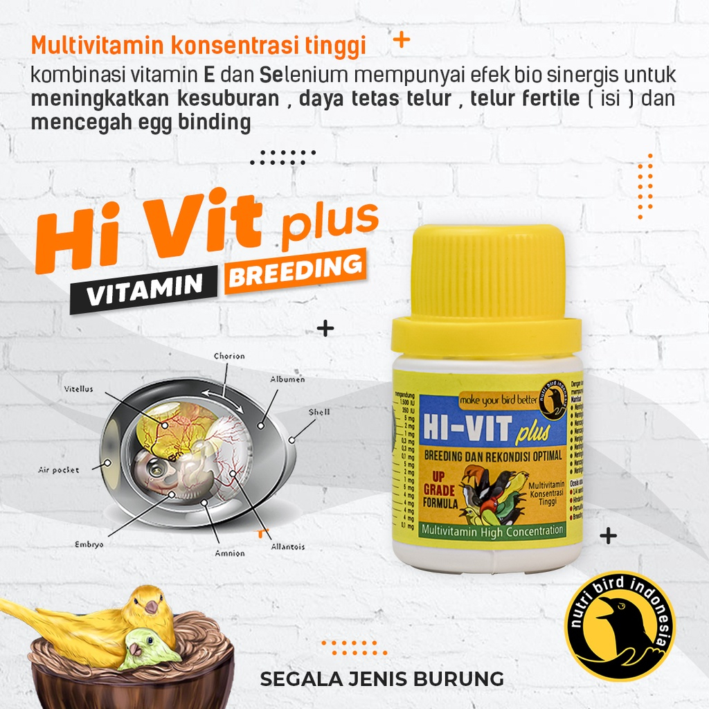 Jual HI VIT PLUS Nutribird Multivitamin Konsentrasi Tinggi untuk ...