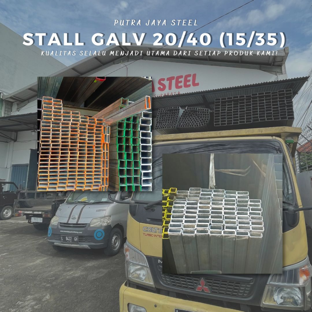 Jual PIPA KOTAK STALL GALVANIS 20/40 (15/35) BERBAGAI MACAM KETEBALAN ...