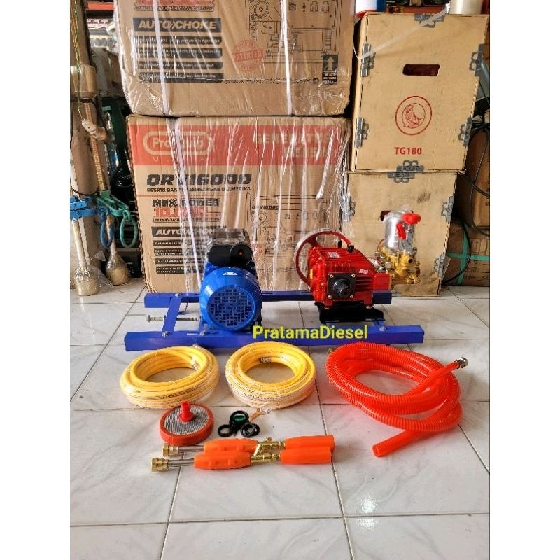 Jual Steam Dinamo Listrik 2HP+Sprayer 30+Rangka Tebal+Selang+Stik | Shopee Indonesia