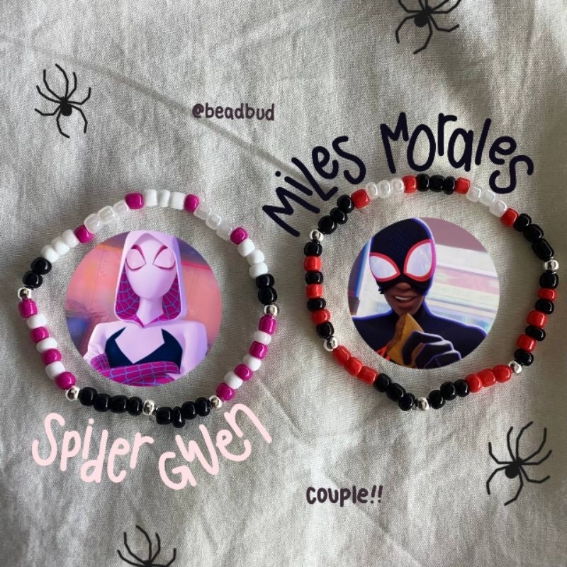Jual Spiderman Bracelets/ Gelang Manik-Manik / Couple Bracelets/ Miles ...