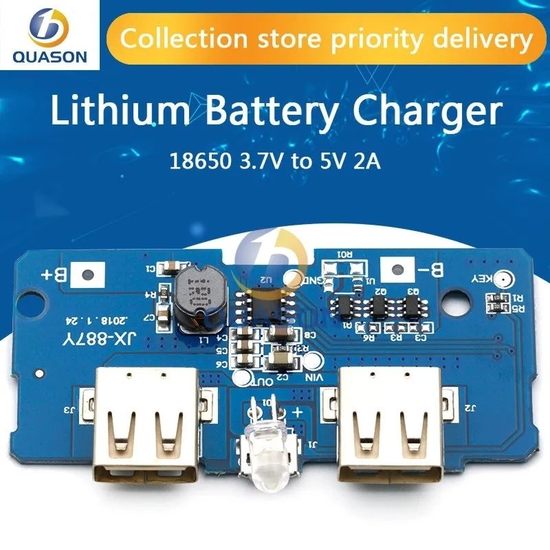 Jual Mesin Module Kit Powerbank Board 5V 2A 2 Slot USB Fast Charging ...