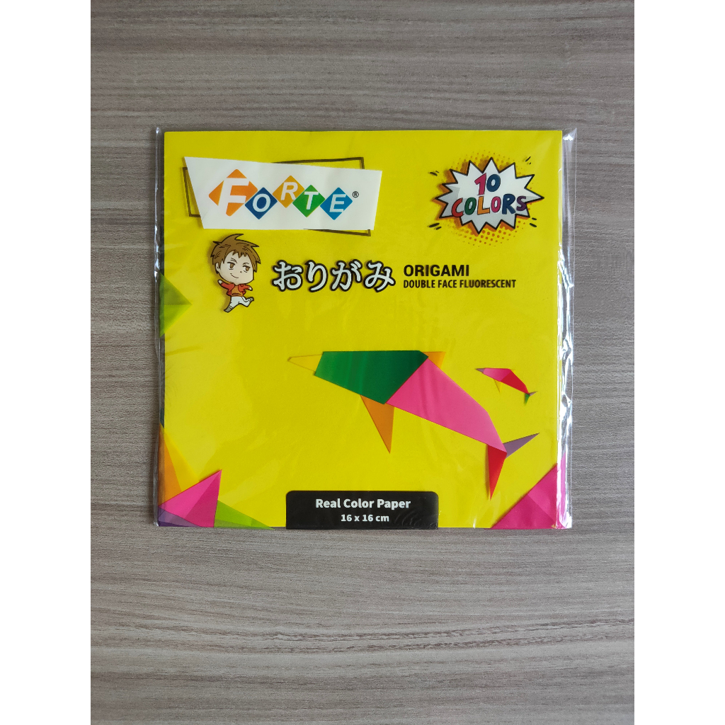 Jual Origami Paper Forte Dua Sisi Kertas Lipat 10 Warna Ukuran 16 x 16 ...