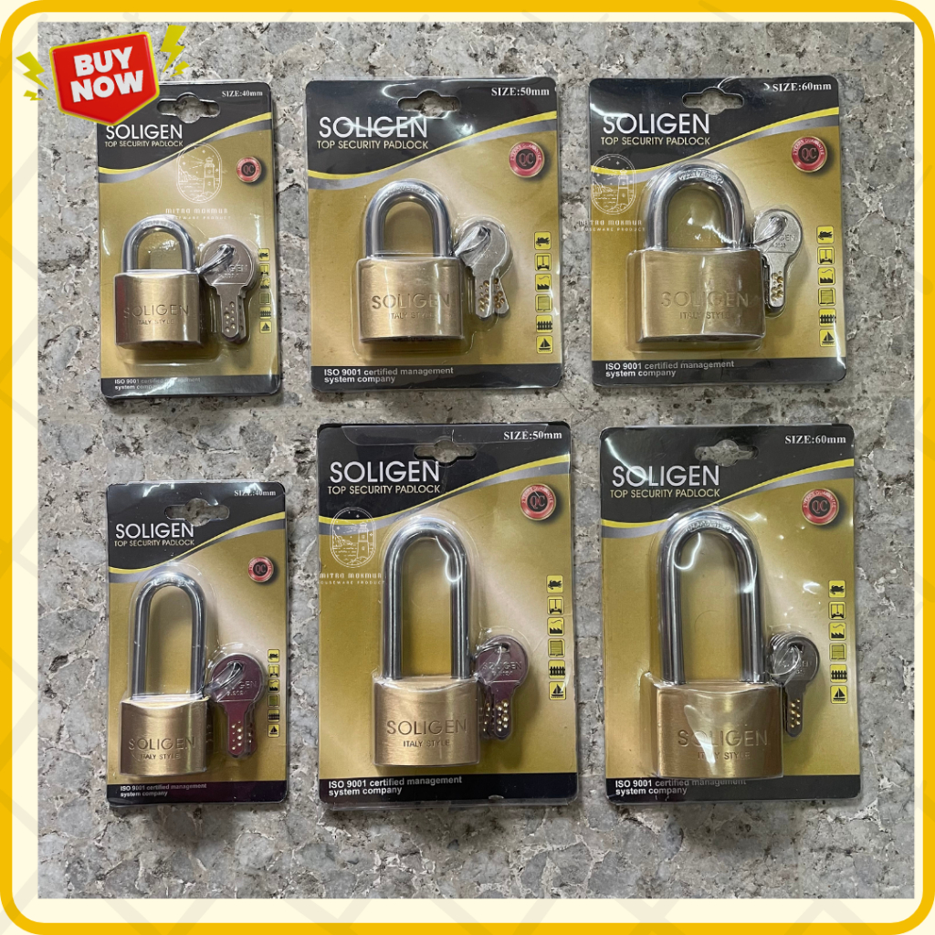 Jual SALE!! GEMBOK KUNINGAN SOLIGEN LEHER PANJANG DAN PENDEK SIZE 40-50 ...