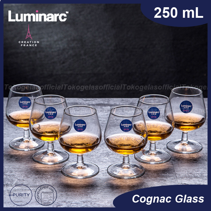 Jual 1 SET 6 PCS Luminarc Gelas Kaki Kaca Brandy 25cl/Luminarc Gelas ...