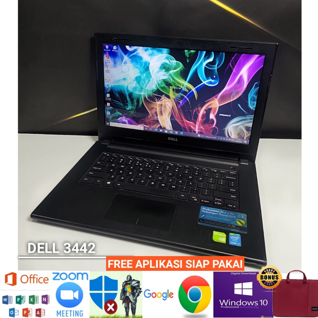 Jual laptop Dell inspiron 3442 core i3 gen 4 ram 4gb ssd 128gb DUAL ...