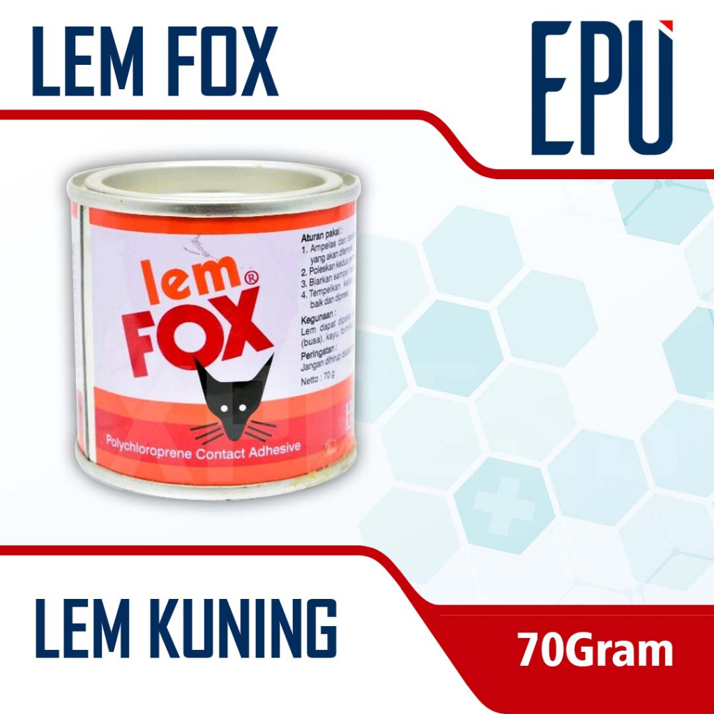 Jual Lem Fox Lem Kuning Perekat Lem Kayu Adhesive Lem Serbaguna 70 Gram ...