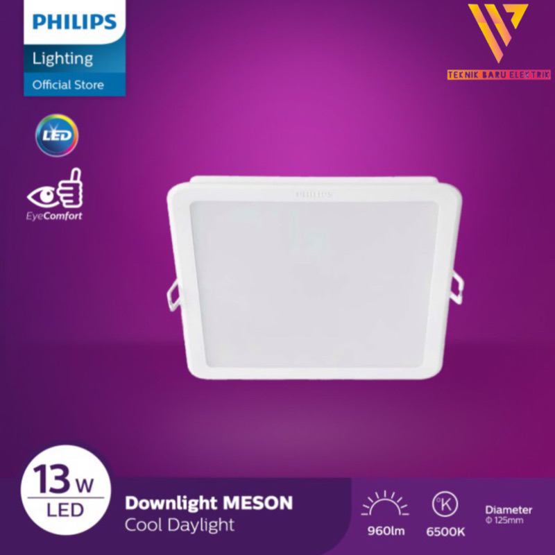 Jual LAMPU PHILIPS DOWNLIGHT MESON KOTAK 13W 59465 13 WATT PANEL HIAS CEILING PALFON 13WATT IB ...