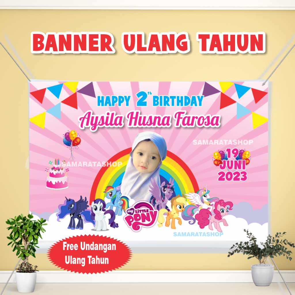 Jual Banner Ulang Tahun Anak Backdrop Ulang Tahun Anak Karakter Custom ...