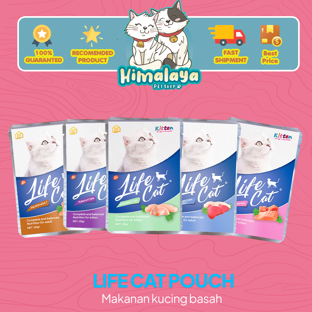 Jual Makanan Kucing basah murah LIFE CAT pouch 85gr - Makanan kucing ...