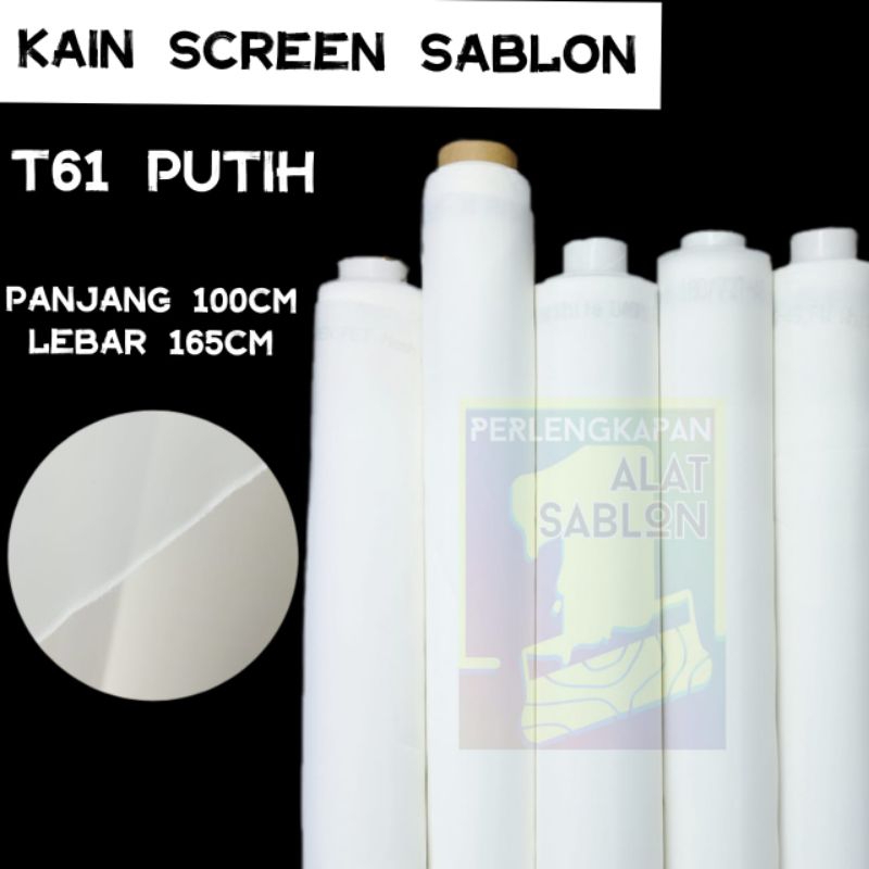 Jual KAIN SCREEN MONIL SABLON T61 PUTIH KAIN SCREEN SABLON | Shopee ...