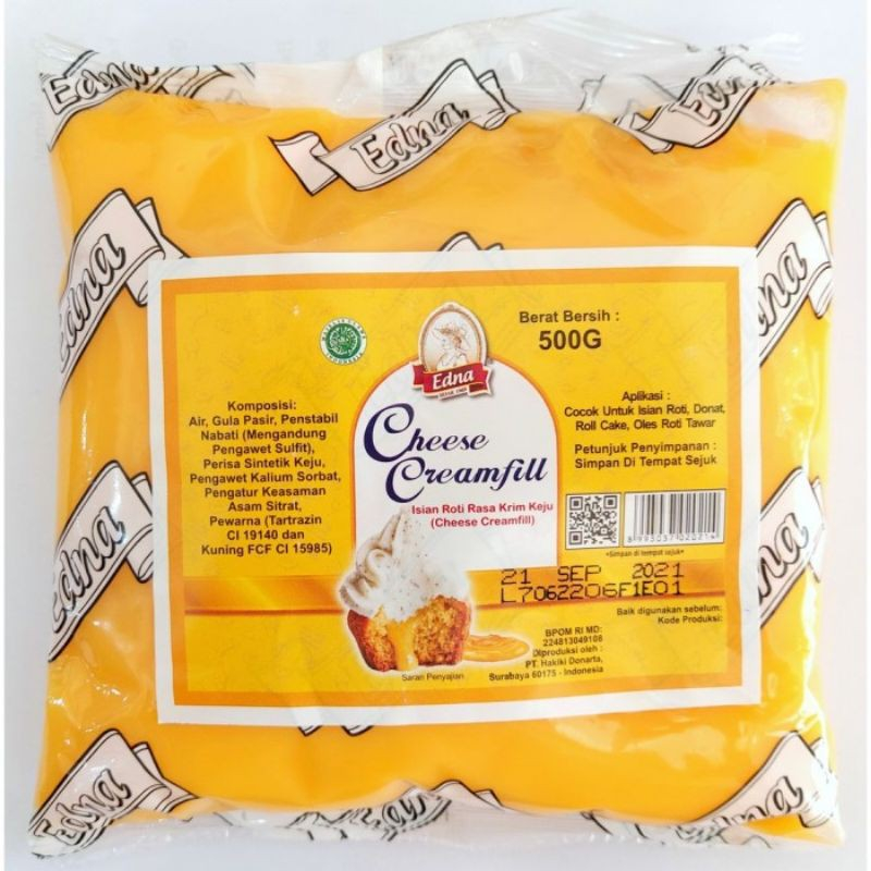 Jual Edna Creamfill 500 gram / Selai Roti Rasa Vanila Durian Strawberry ...