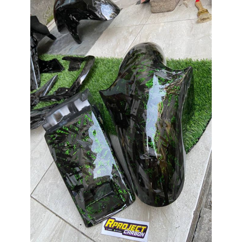 Jual paket Slebor Depan blakang ninja Carbon Forged | Shopee Indonesia