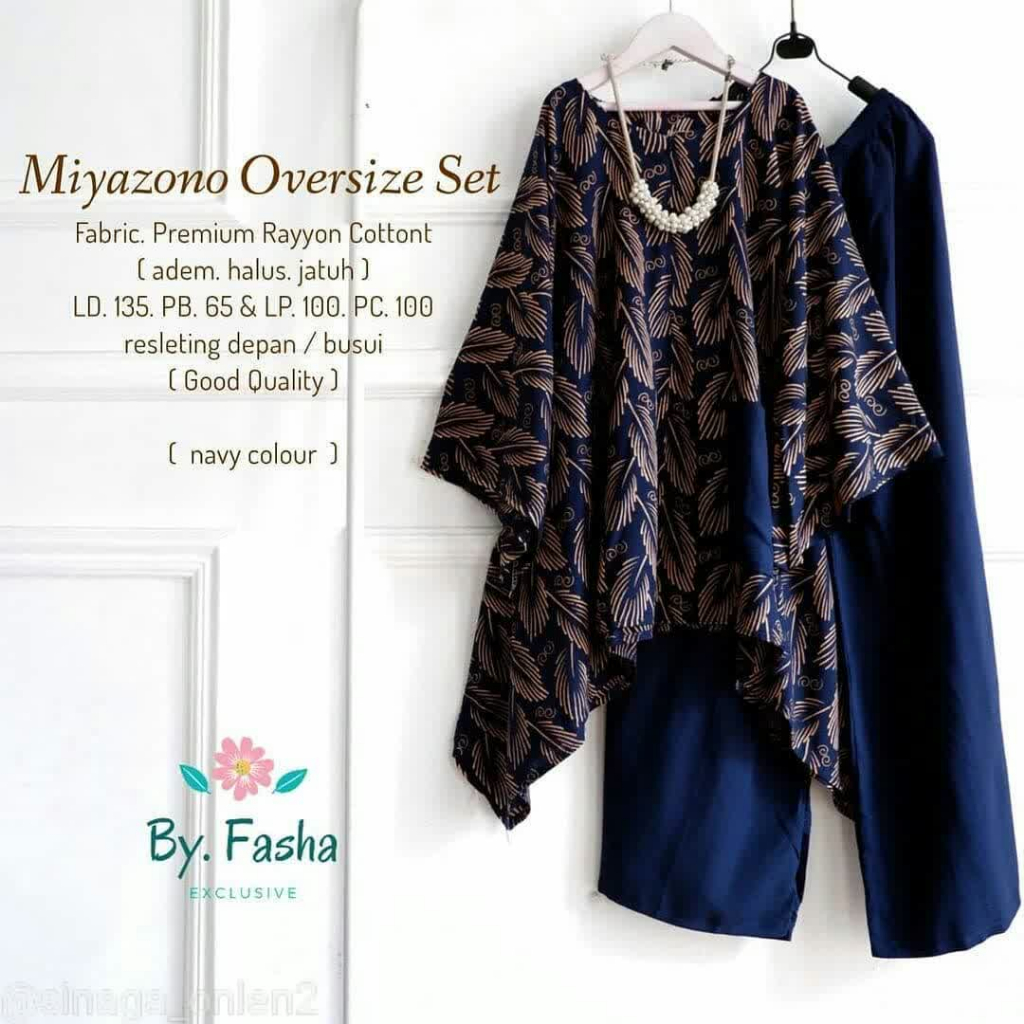 Jual One Set Baju Dan Celana Size Jumbo Busui Rayon Premium Motif ...