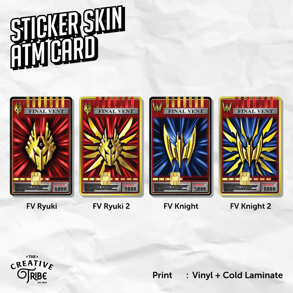 Jual Final Vent - Sticker Card Skin - Vinyl ATM Debit Credit Emoney Flazz Stiker Kamen Rider ...