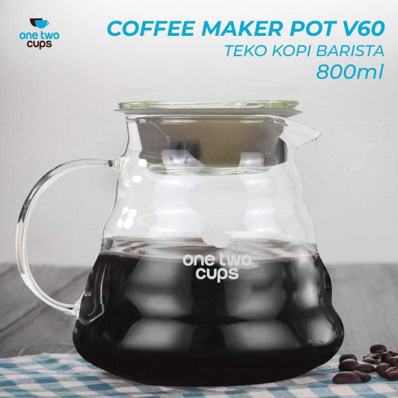 Jual One Two Cups Coffee Maker Pot V60 Drip Kettle Teko Kopi Barista - SE101 (Varian:360ml- Kode ...