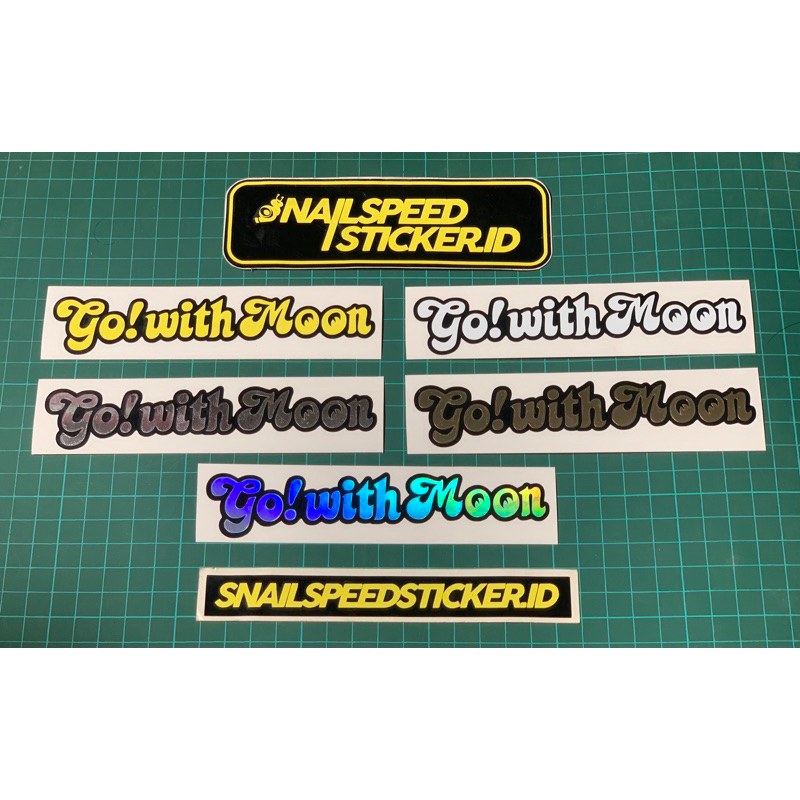 Jual cutting sticker Go with moon Mooneyes besar 14x3 cm | Shopee Indonesia