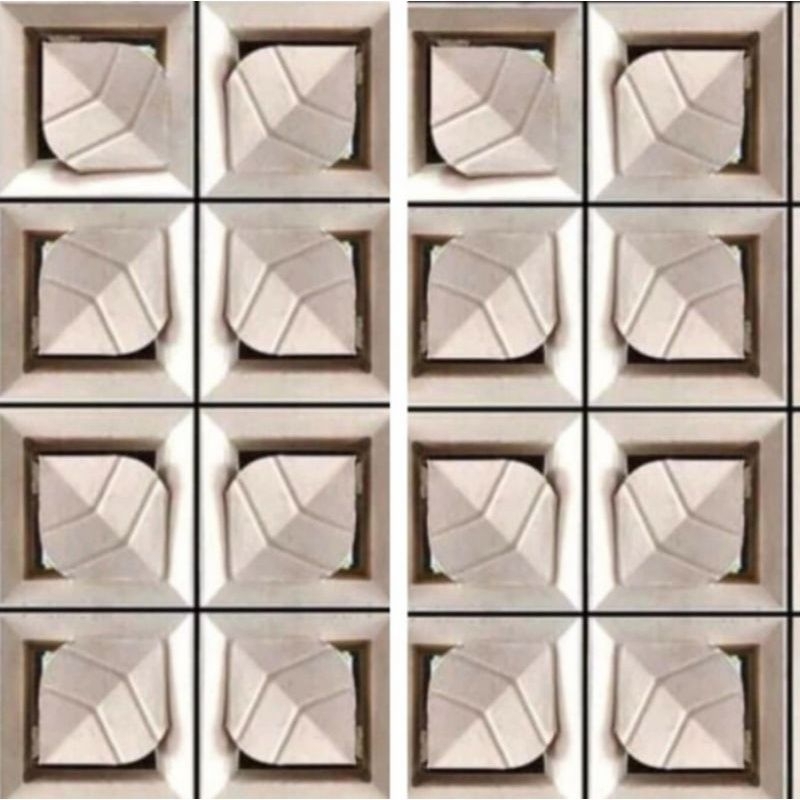 Jual roster/modern/minimalis/lubang angin/roster motif daun putih ...