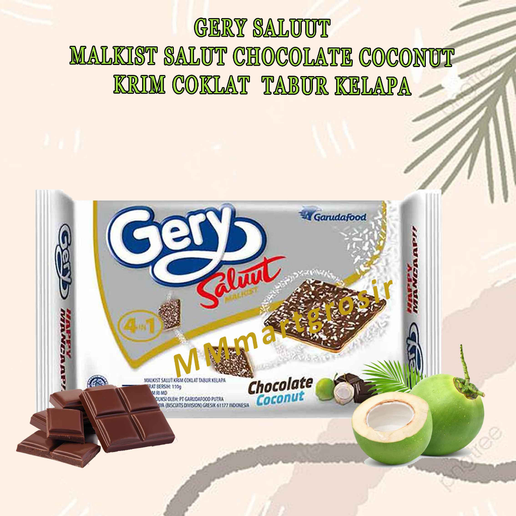 Jual Gerry Salut Malkist / Biskuit Chocolate Coconut / Krim Coklat ...