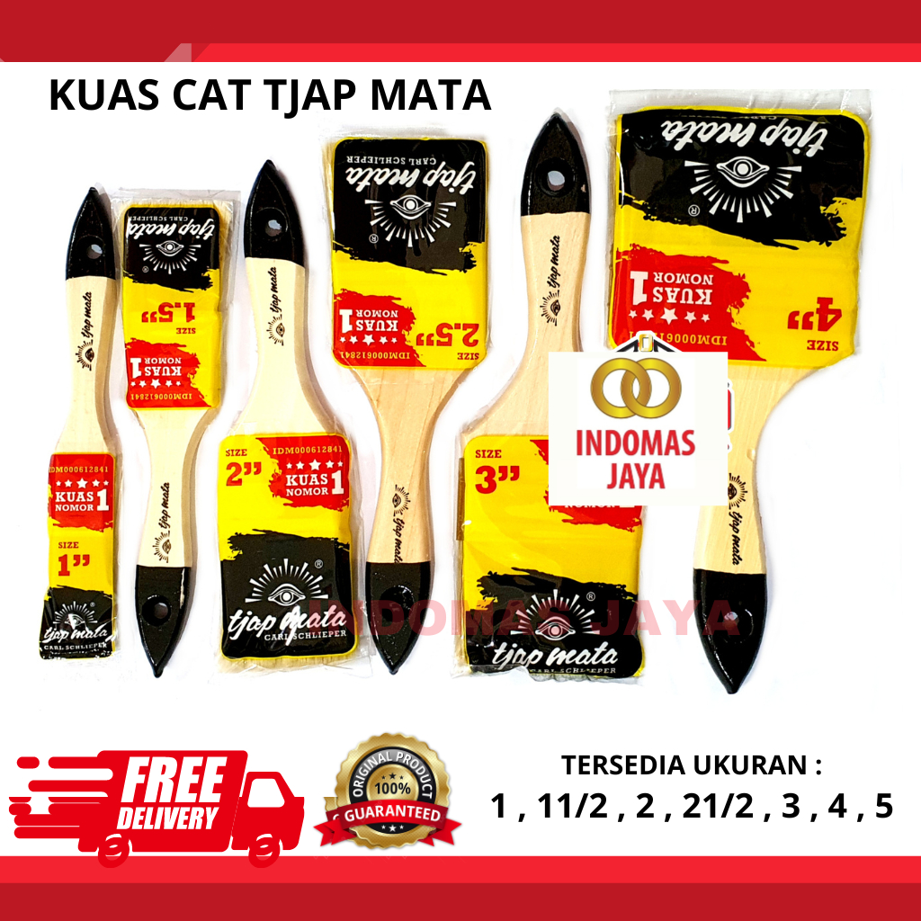 Jual Kuas cat KUAS TJAP MATA ORIGINAL Gg KAYU - kuas Cap Mata - kuas ...