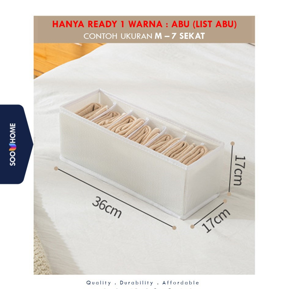 Jual Kotak Sekat Organizer Laci Penyimpanan Pakaian Dalam Baju PP ...