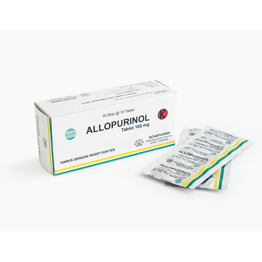 Jual ALLOPURINOL 100 MG 1 STRIP 10 TABLET | Shopee Indonesia