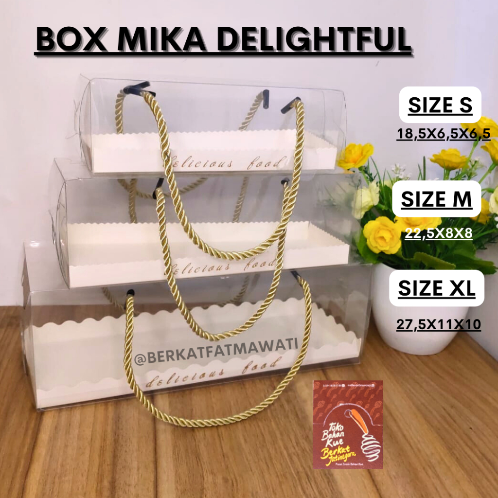 Jual DELIGHFUL BOX MIKA A / BOX KUE TART / BOX FULL MIKA / PCS | Shopee ...