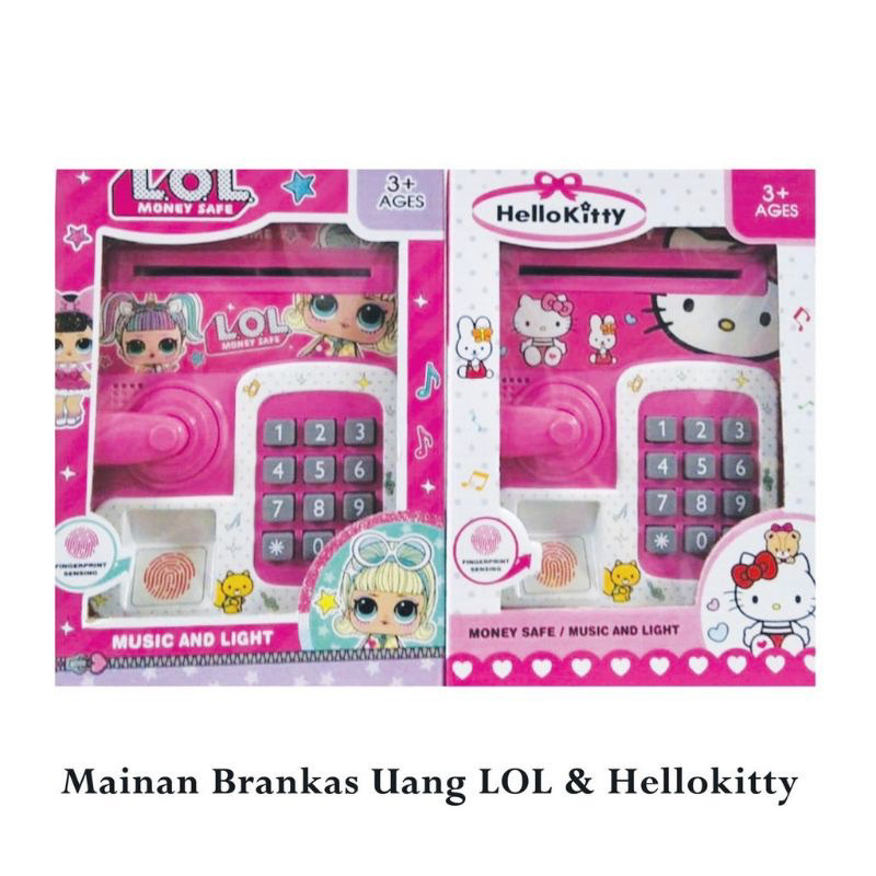 Jual mainan brankas Atm pin tarik uang safety box sidik jari ...