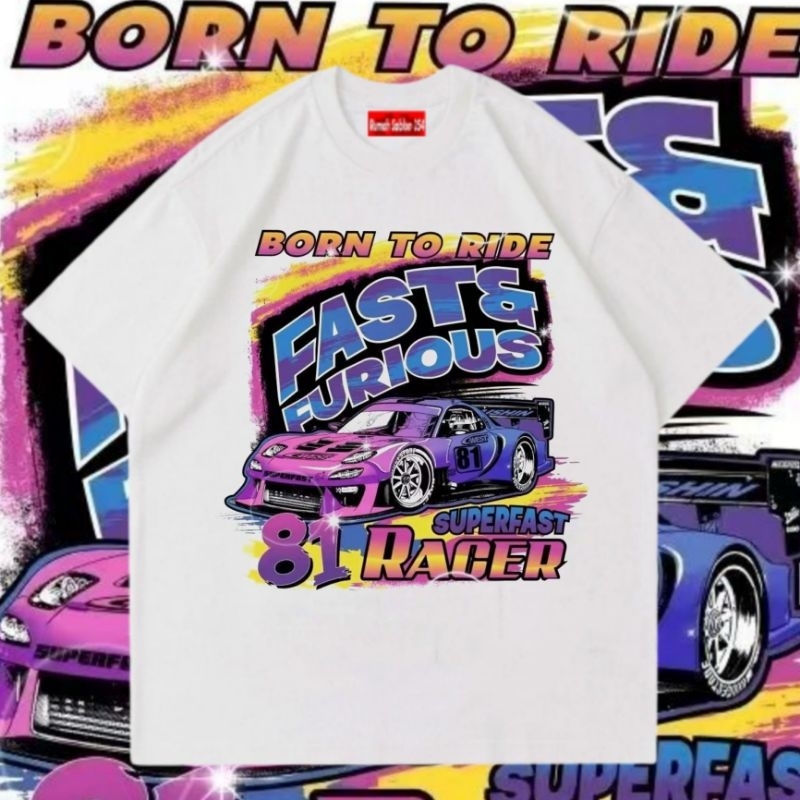 Jual KAOS VINTAGE FAST AND FURIOUS WHITE - BAJU NASCAR RACING RUMBLE ...