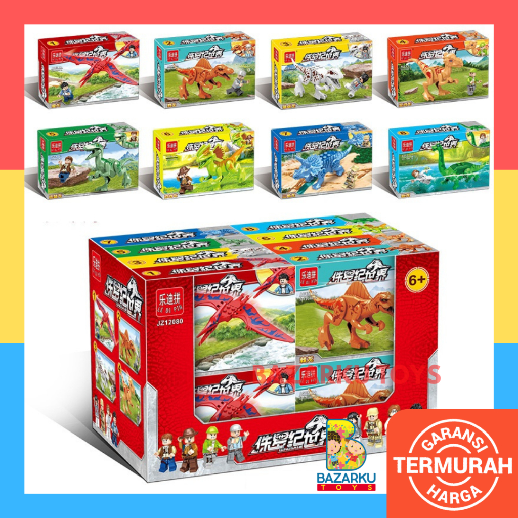 Jual Block Dinosaurus Mainan Dinosaurus Mainan Balok Susun Block Bricks ...
