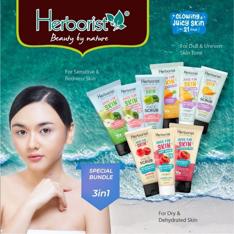 Jual Herborist Juice For Skin Body Serum Exfoliating Face scrub ...