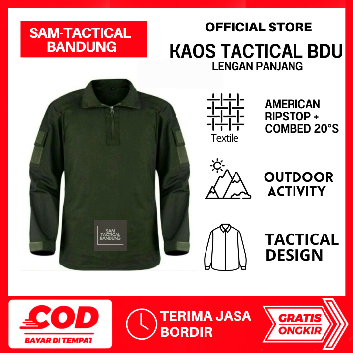 Jual SAM-TAC Kaos Tactical BDU Lengan Panjang | Shopee Indonesia