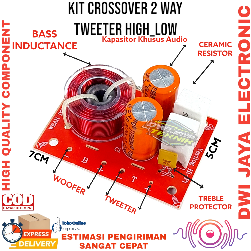 Jual Kit Crossover Pasif Mono 2 Way Low High Berkwalitas | Shopee Indonesia