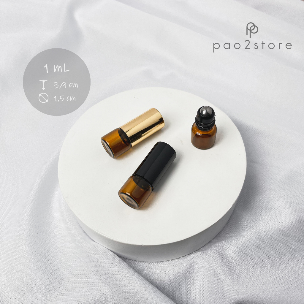 Jual Botol Roll on Kaca AMBER - Bola Roller Besi Stainless - Tutup Besi ...
