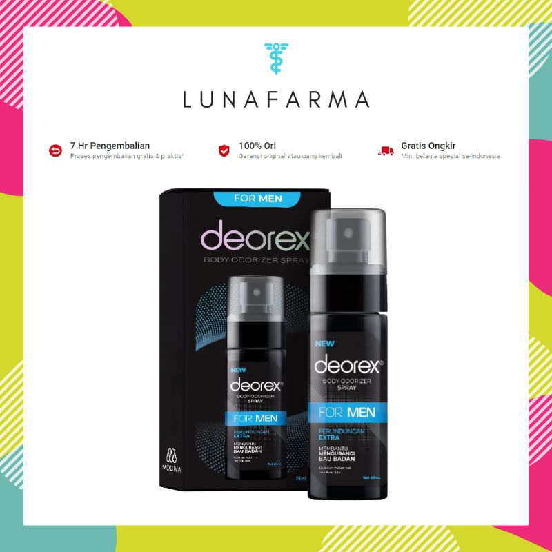 Jual New Deorex For Men 60 ml - Body Odorizer Spray For Men/Penghilang ...