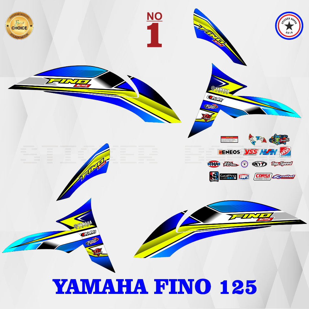 Jual Sticker striping yamaha Fino 125 motif Race | Shopee Indonesia