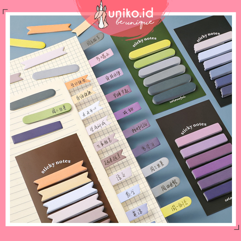 Jual UNIKO.ID STICKY NOTES CLASSIC RETRO ESTETIK KERTAS DECO COLORFULL ...